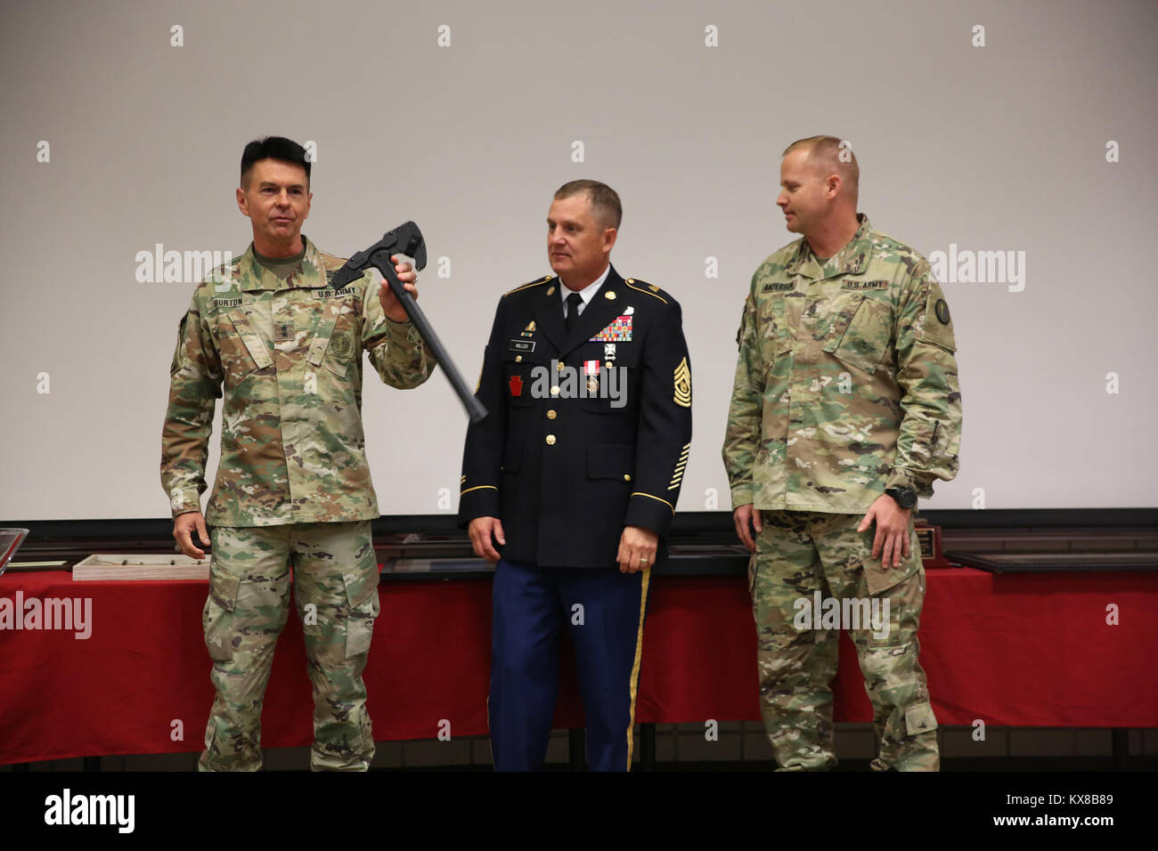 US military National Guard awards and promotion ceremony Stock Photo ...