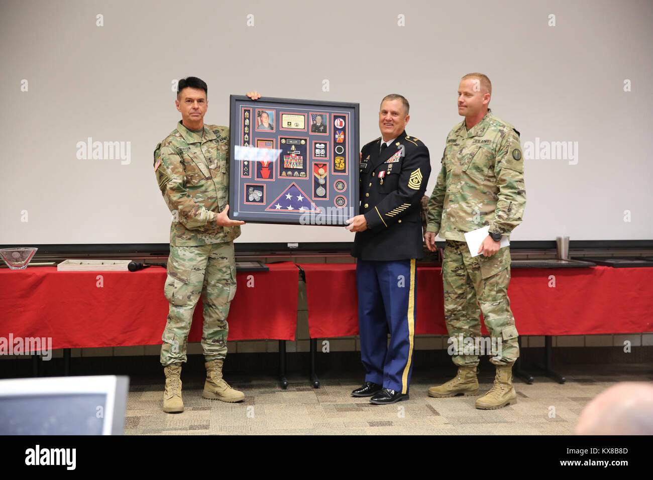 US military National Guard awards and promotion ceremony Stock Photo ...