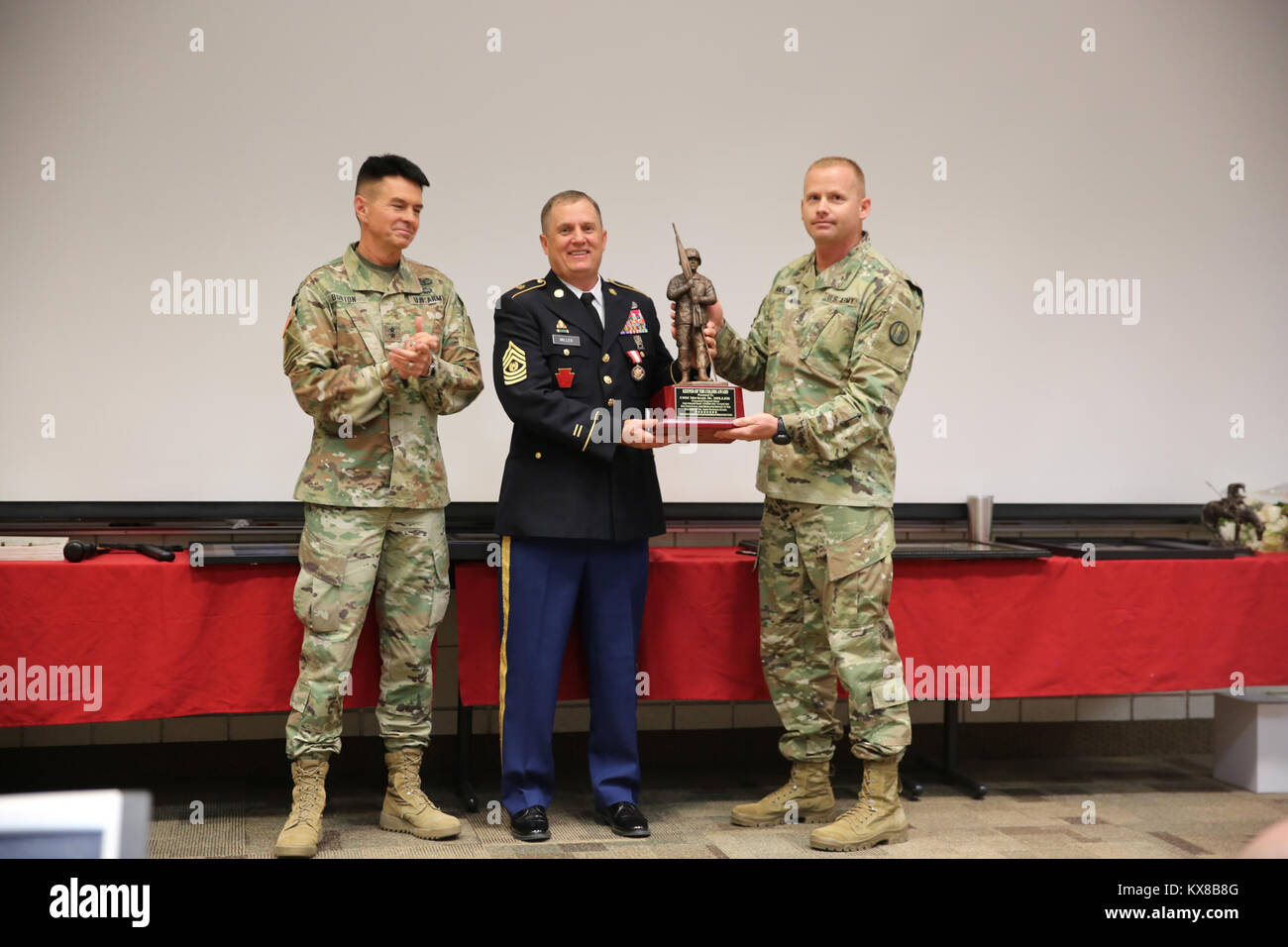 US military National Guard awards and promotion ceremony Stock Photo ...