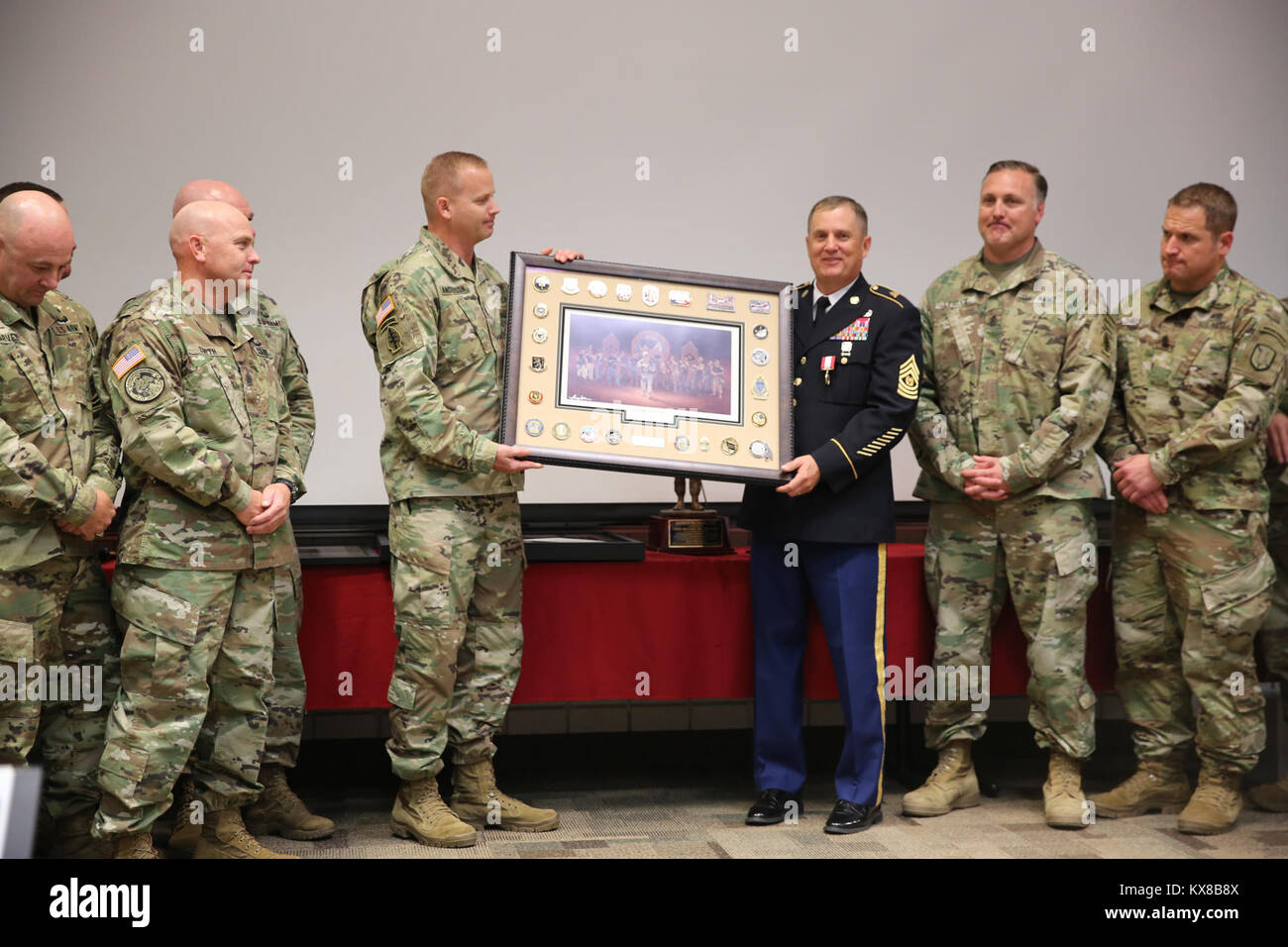 US military National Guard awards and promotion ceremony Stock Photo ...