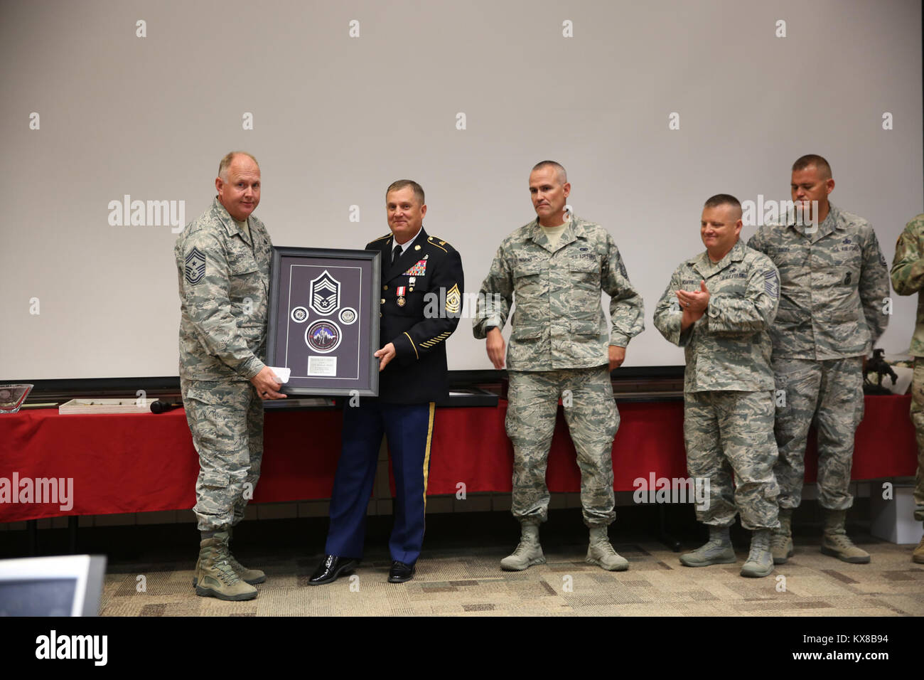 US military National Guard awards and promotion ceremony Stock Photo ...