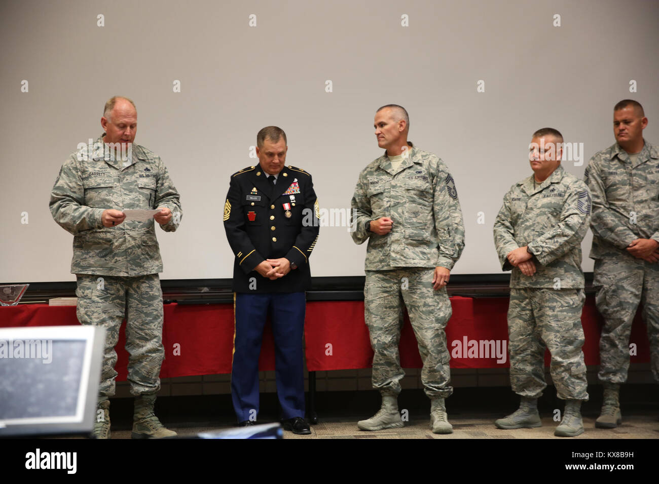 US military National Guard awards and promotion ceremony Stock Photo ...
