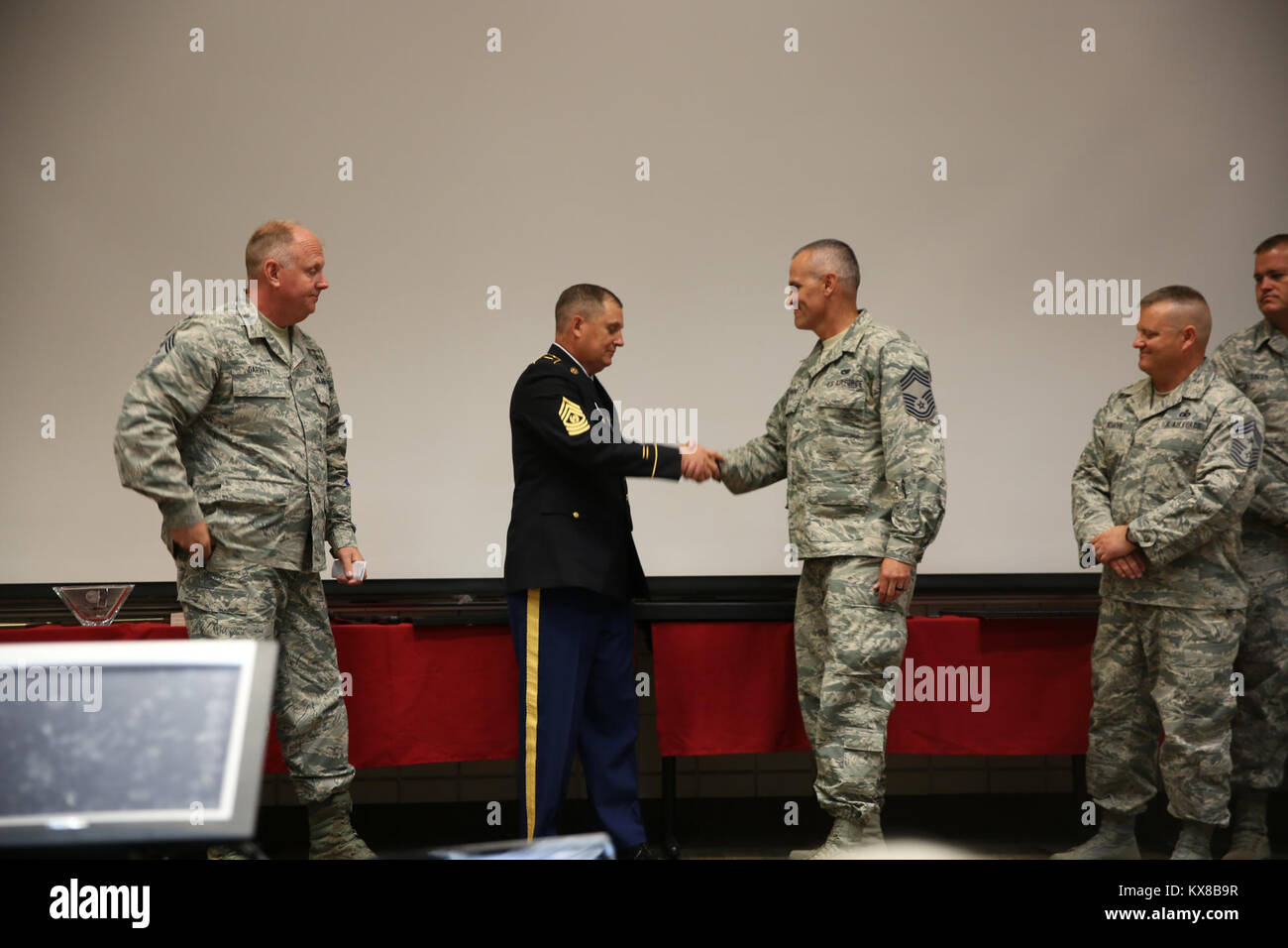 US military National Guard awards and promotion ceremony Stock Photo ...