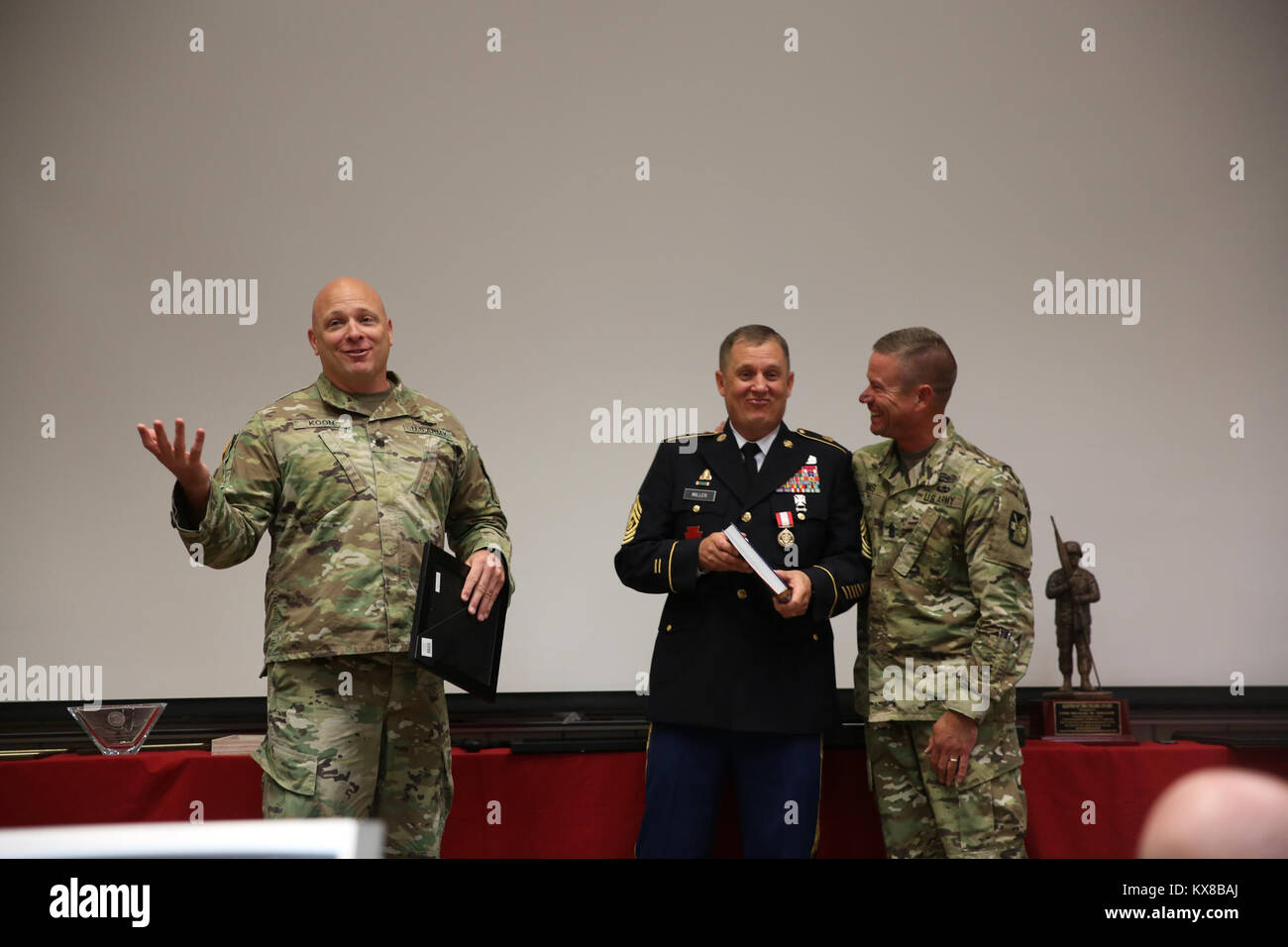 US military National Guard awards and promotion presentation ceremony ...