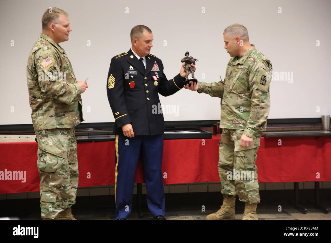 US military National Guard awards and promotion presentation ceremony ...