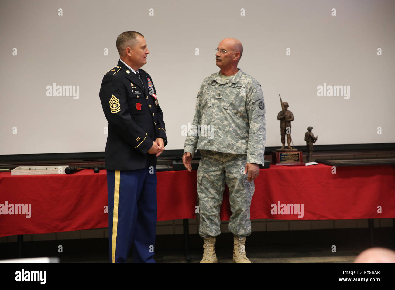 US military National Guard awards and promotion presentation ceremony ...