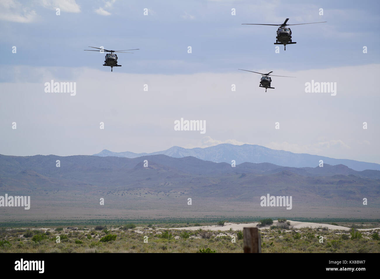 US Army National Guard training with Black Hawk helicopter Stock Photo ...