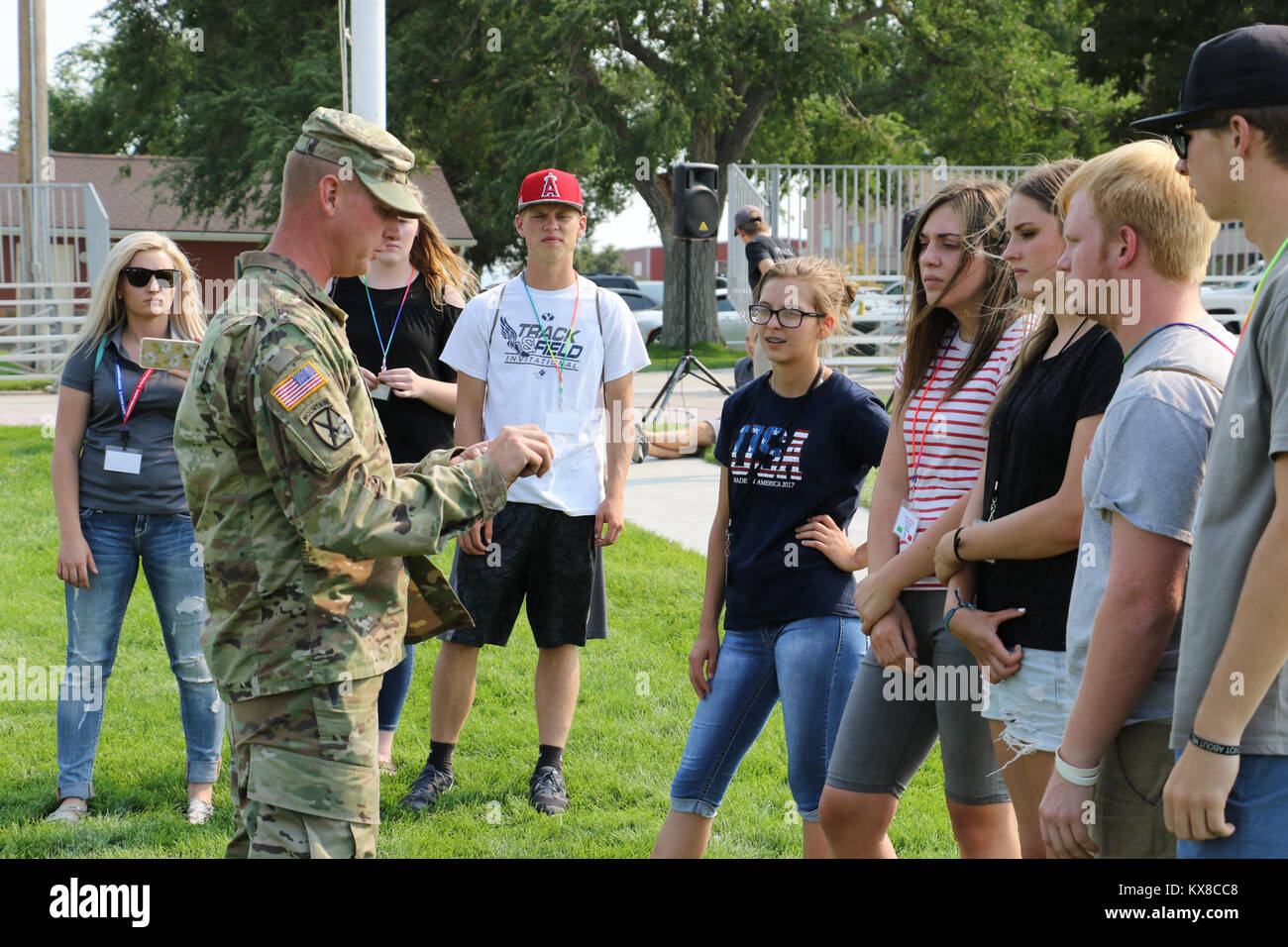 US Army National Guard demonstrations and engaging with civilian public ...
