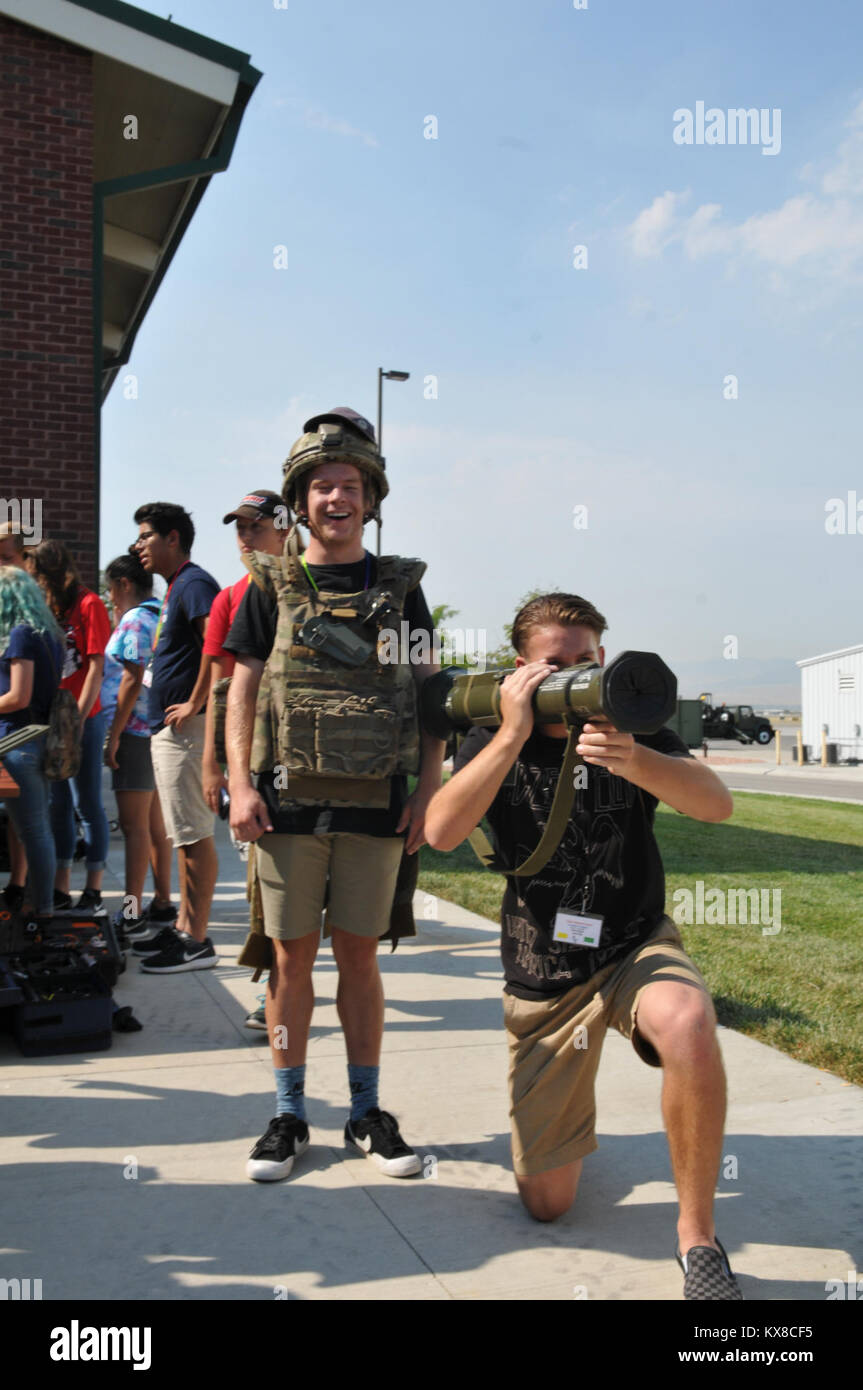 US Army National Guard military training and education. Demonstrating ...