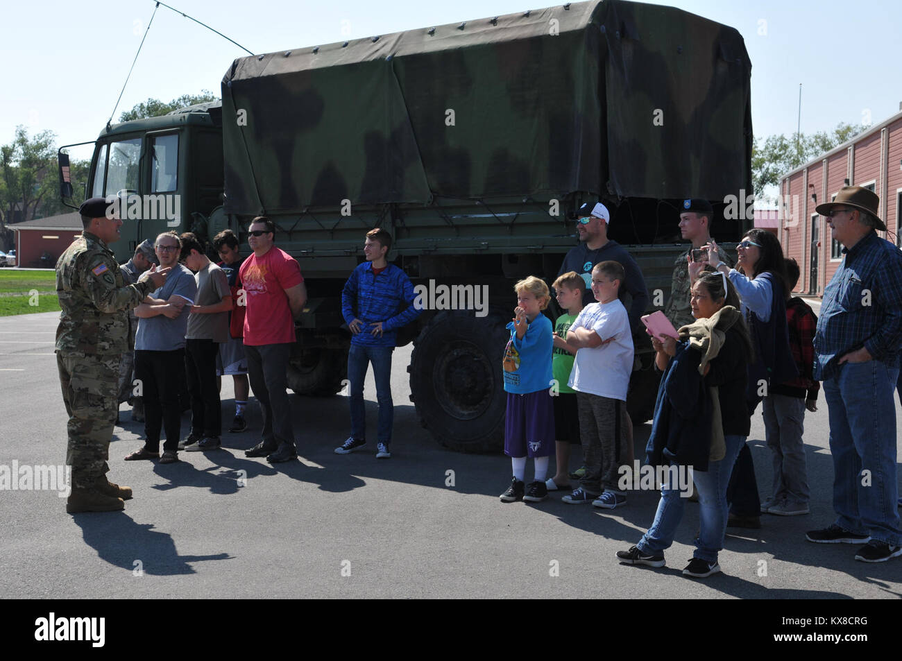 US Army National Guard military training and education. Demonstrating ...