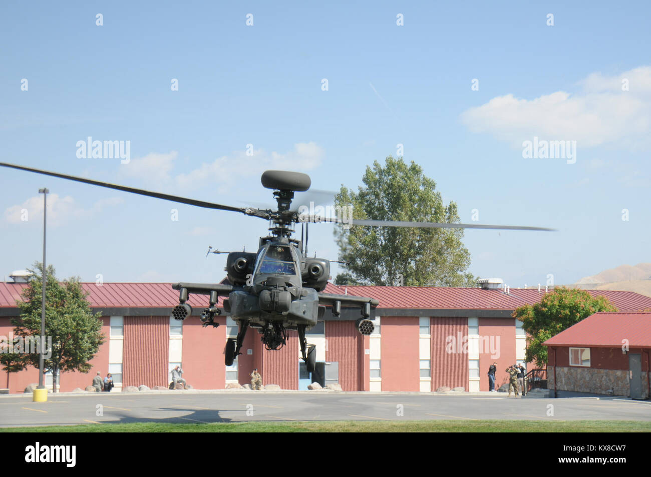 Boeing AH-64 Apache military helicopter Stock Photo - Alamy