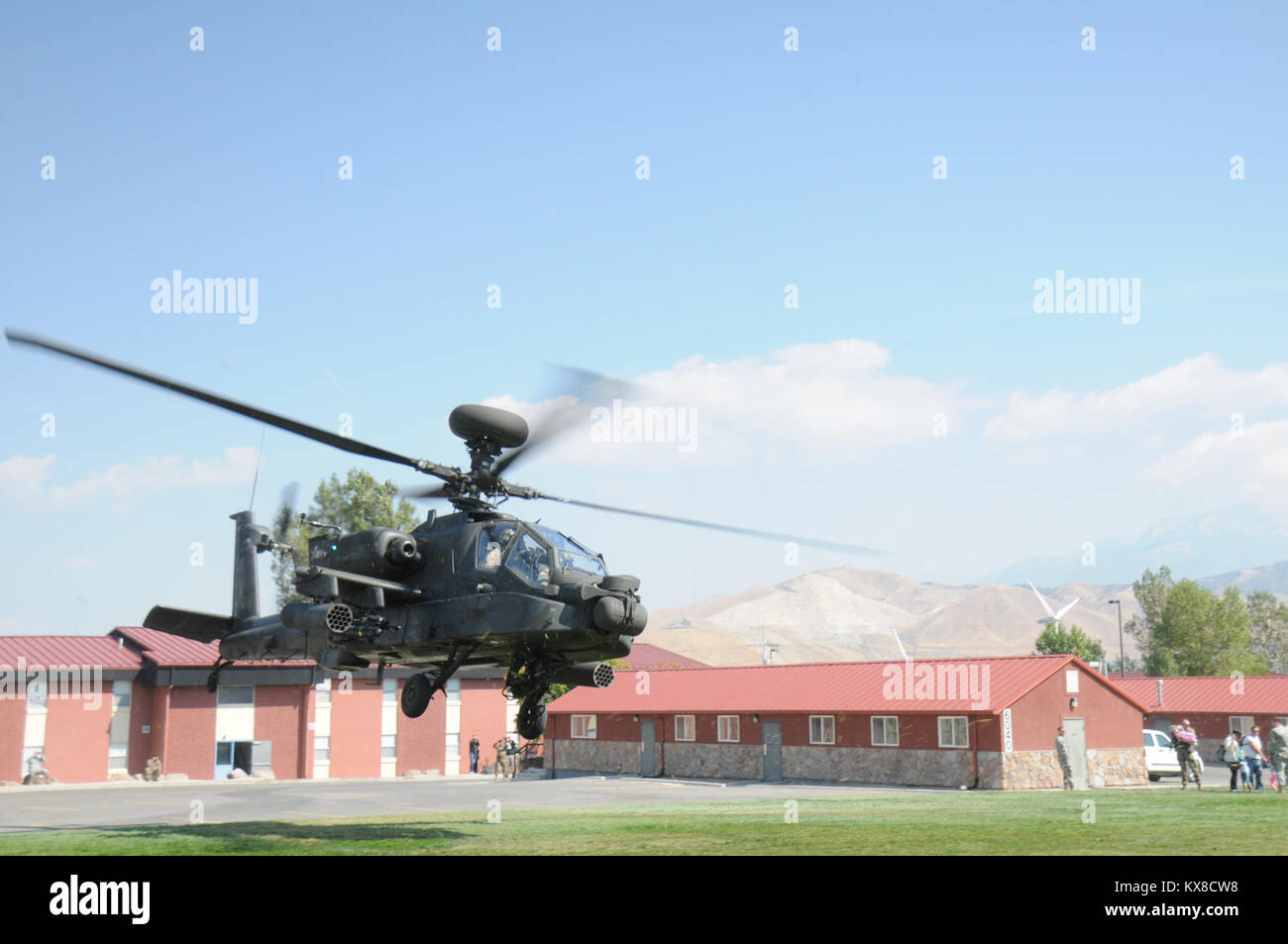 Boeing AH-64 Apache military helicopter Stock Photo - Alamy