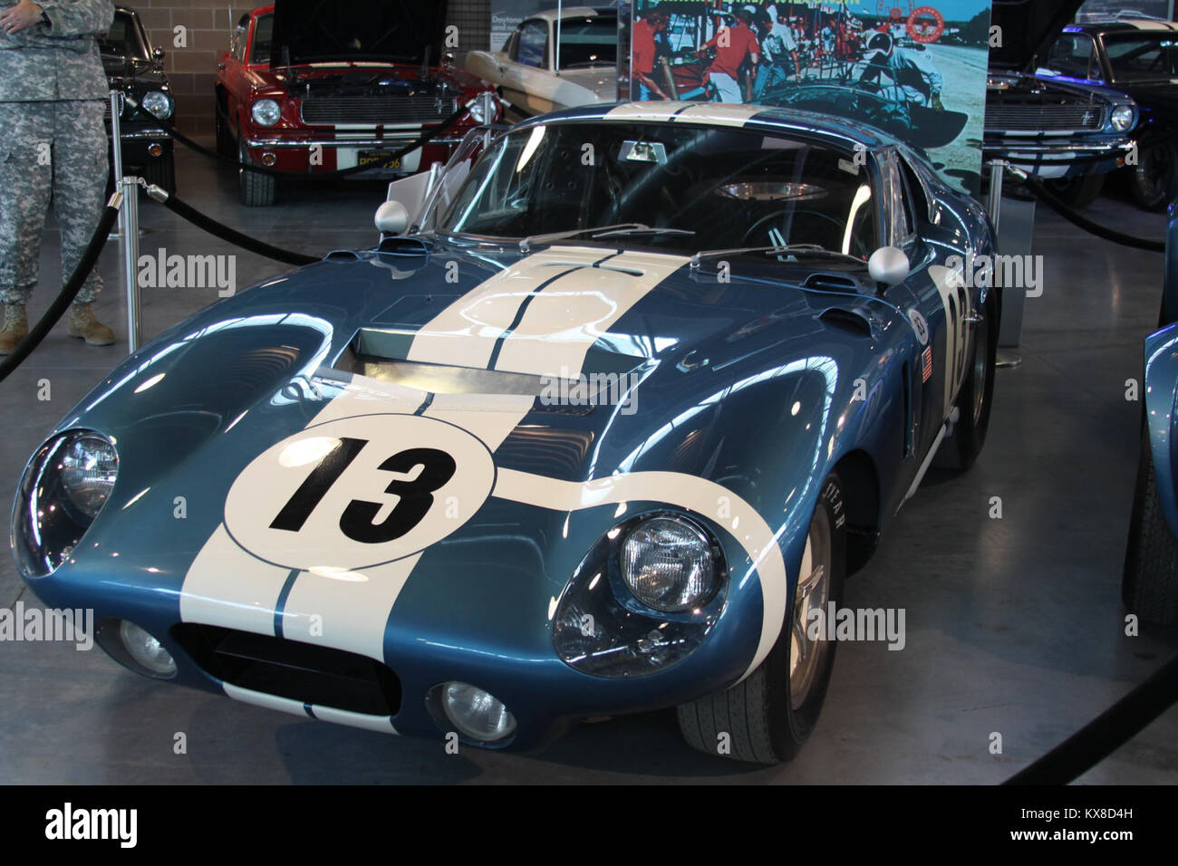 US Army National Guard meet with vintage muscle car enthusiasts Stock ...