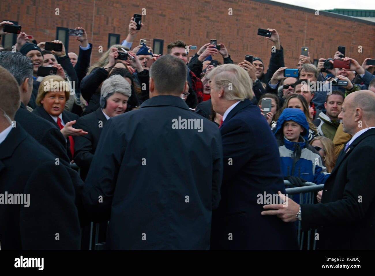 President Donald J. Trump visit at airfield Stock Photo - Alamy