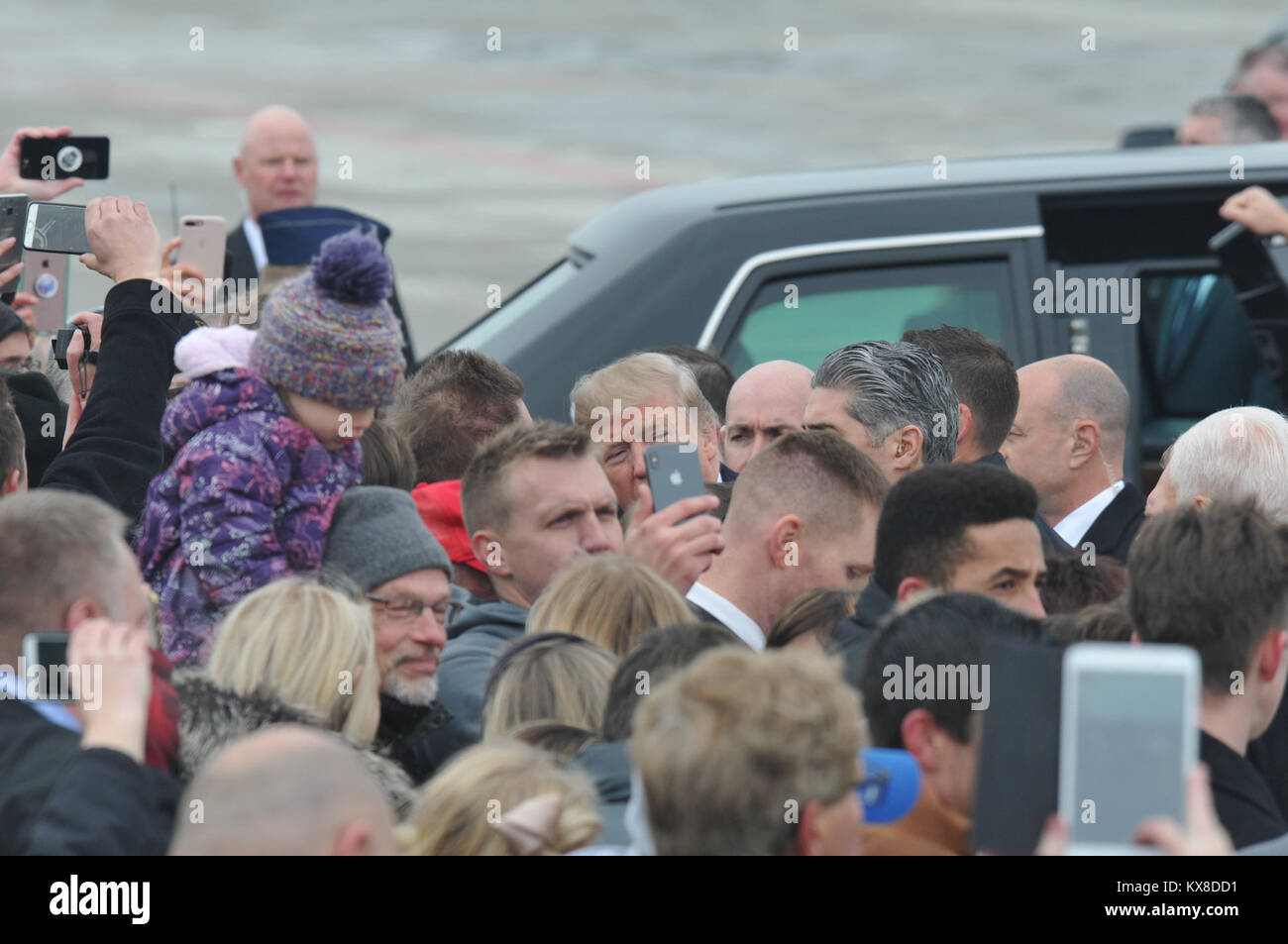 President Donald J. Trump visit at airfield Stock Photo - Alamy