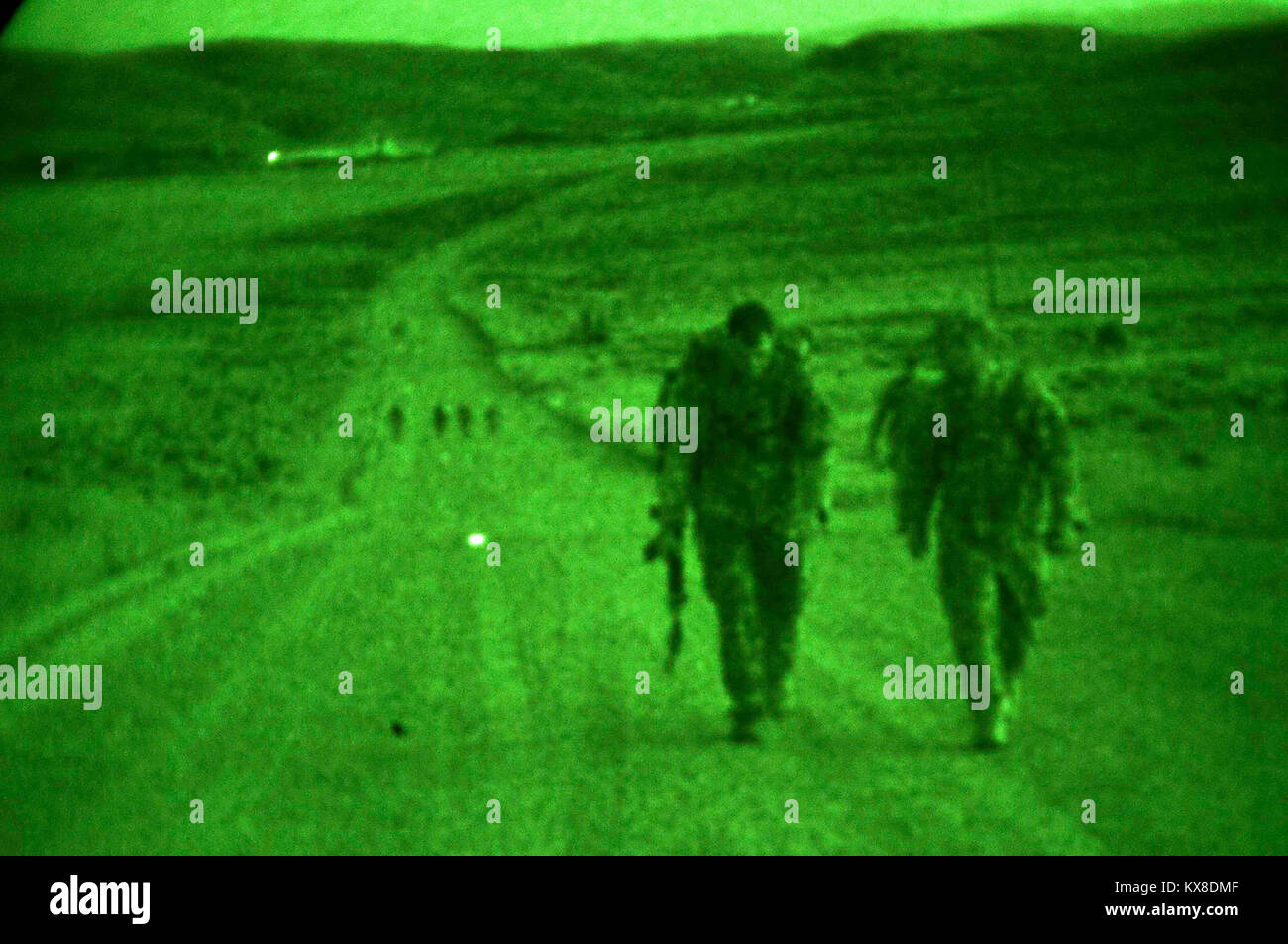 US Army National Guard training with night vision Stock Photo - Alamy