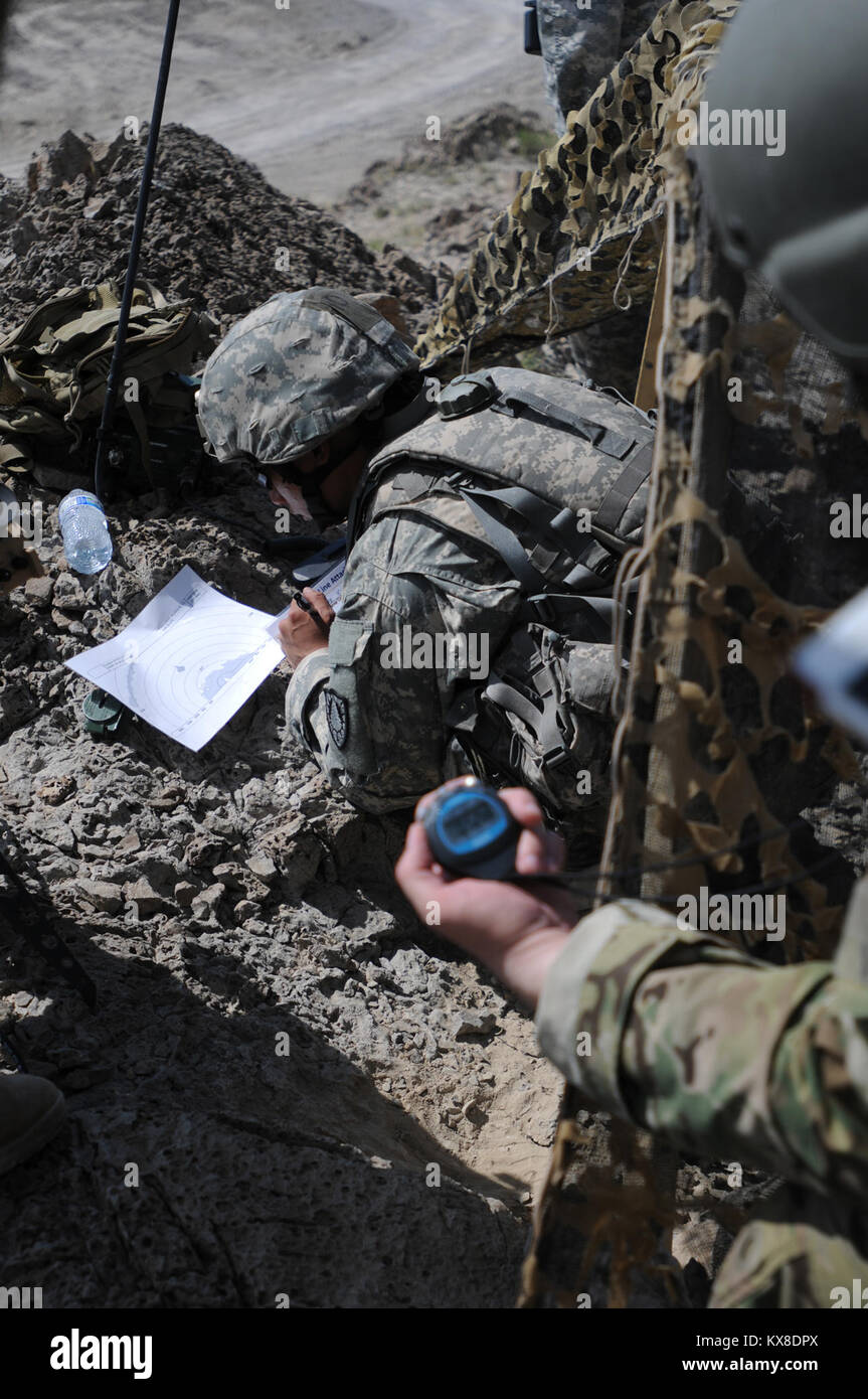 US Army National Guard military training and education. Practicing ...
