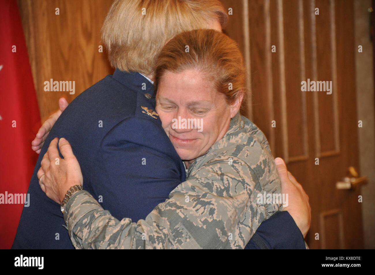 US Army National Guard female soldier promotion ceremony Stock Photo ...