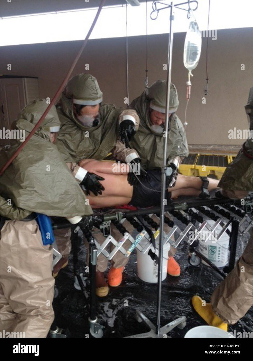 US Army National Guard NBC decontamination Stock Photo - Alamy