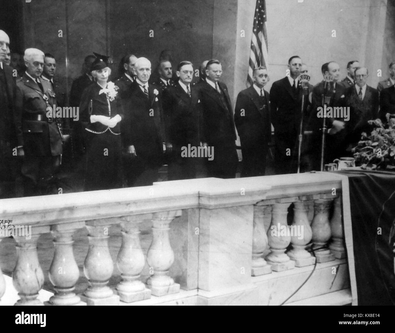 Historic vintage old black and white photograph image of U.S. military ...