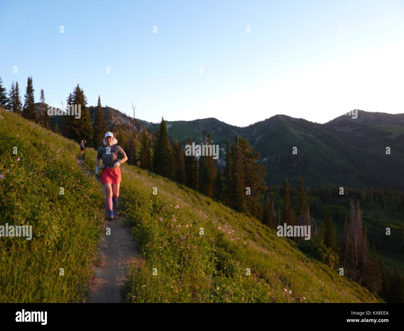 Trail running in mountains Stock Photo - Alamy