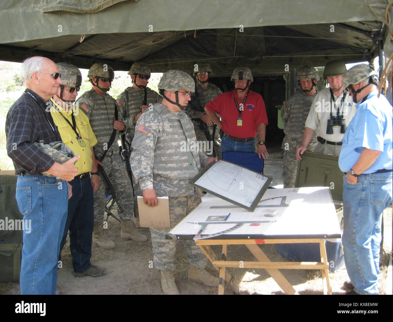 US military with civilians Stock Photo - Alamy