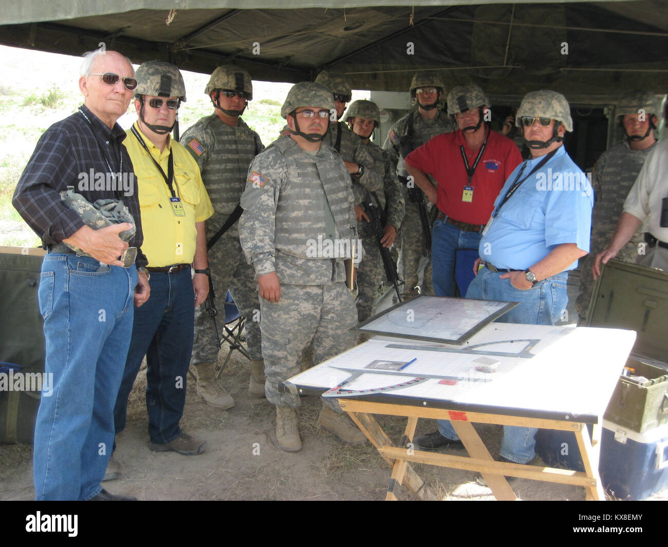 US military with civilians Stock Photo - Alamy