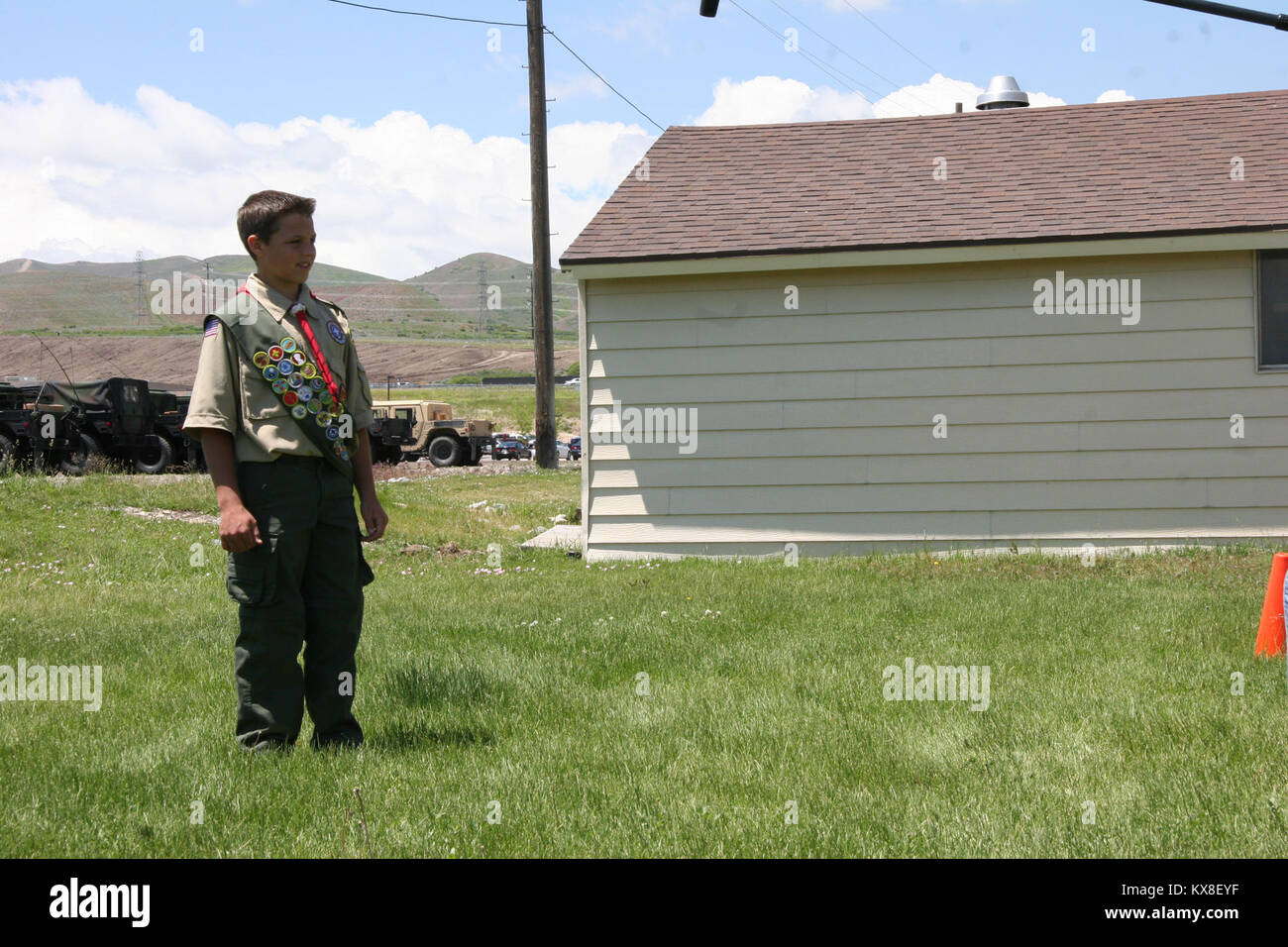 US Boy Scouts base housing construction Stock Photo - Alamy