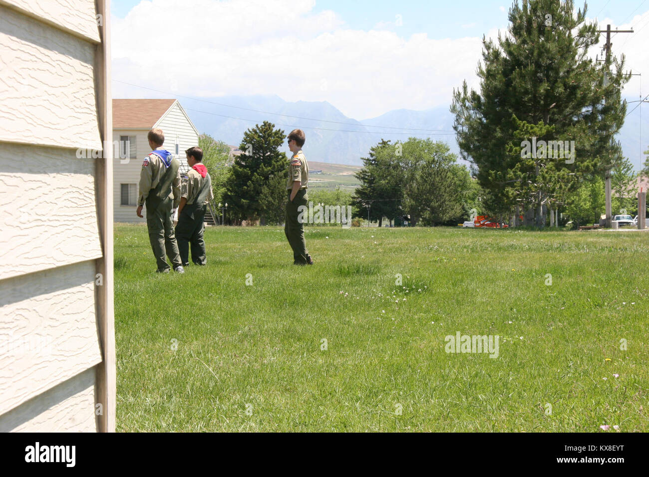 US Boy Scouts base housing construction Stock Photo - Alamy