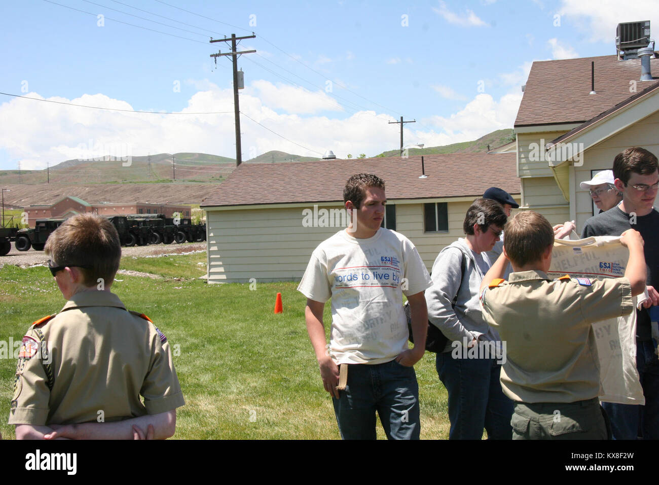 US Boy Scouts base housing construction Stock Photo - Alamy