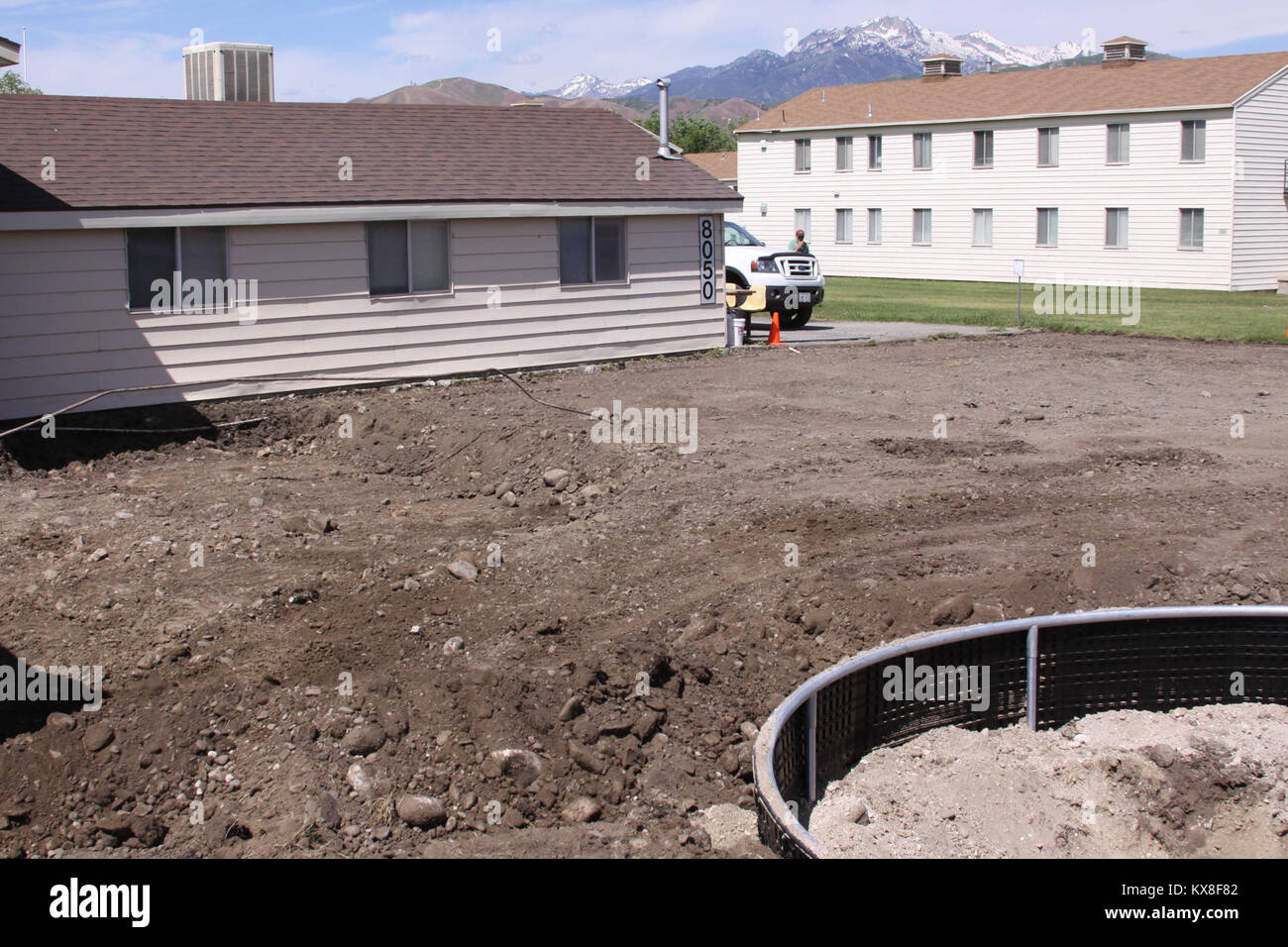 US military base housing construction Stock Photo - Alamy