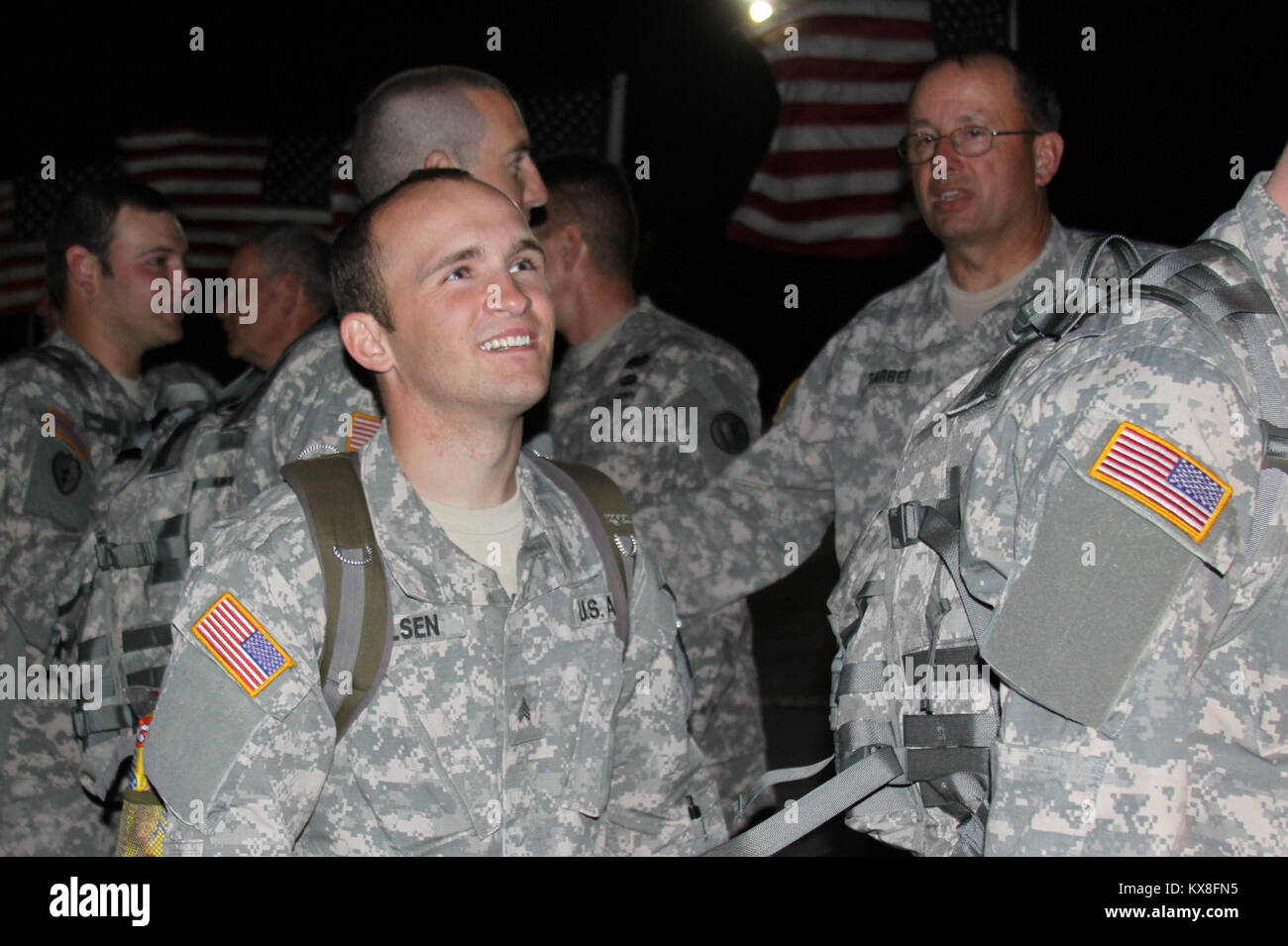 Soldiers with the 141st Military Intelligence Battalion gather at the ...