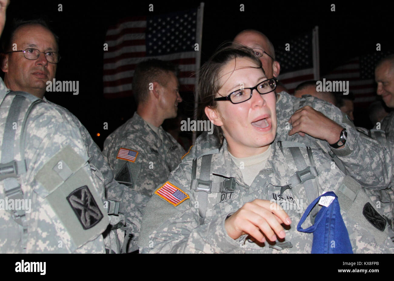 US army farewell before leaving for deployment Stock Photo - Alamy