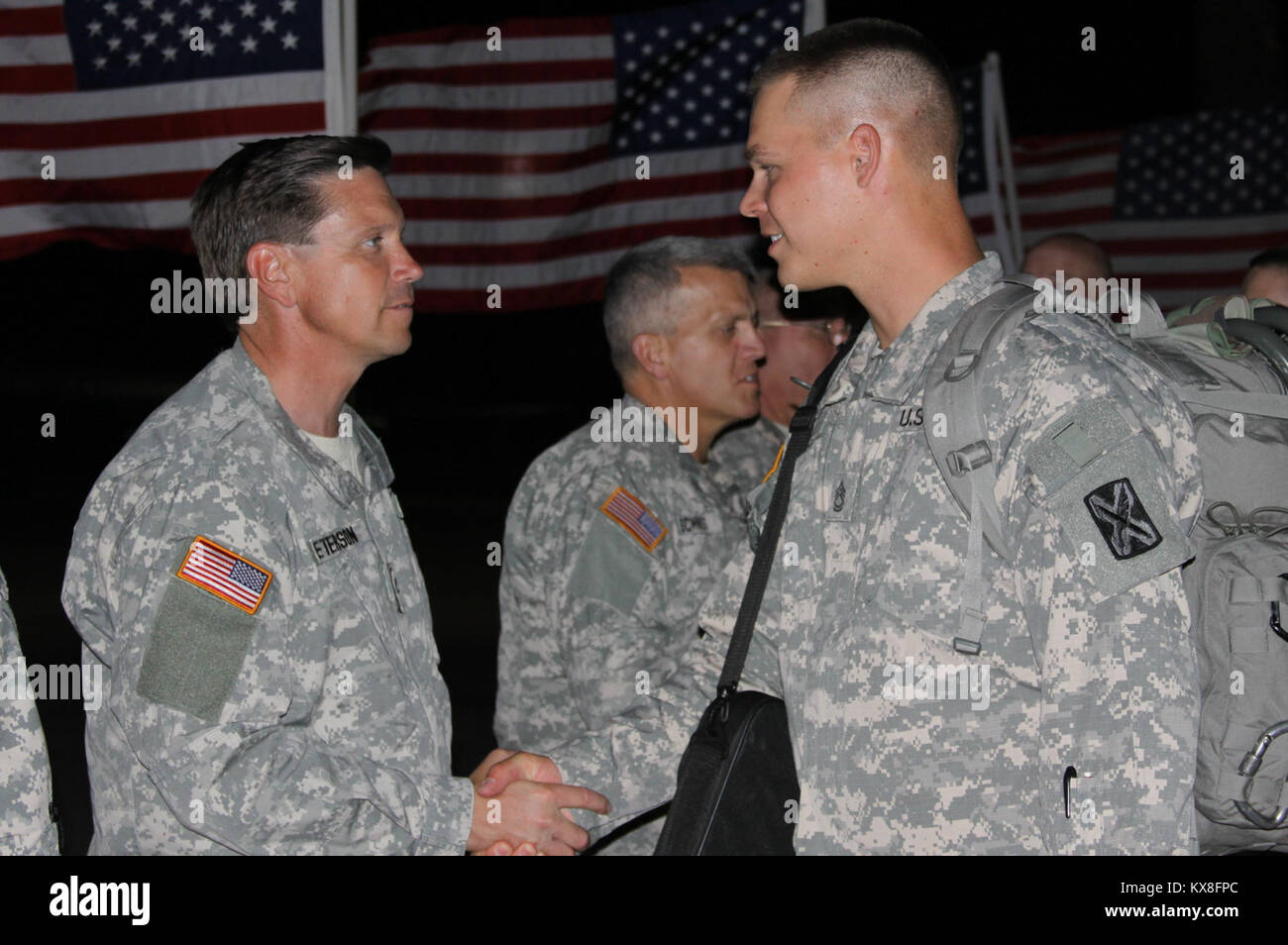 US army farewell before leaving for deployment Stock Photo - Alamy