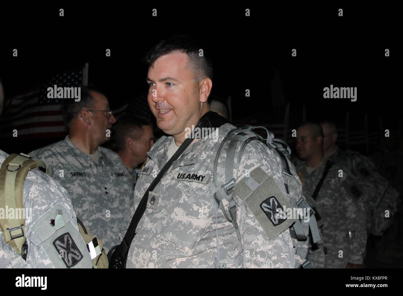 US army farewell before leaving for deployment Stock Photo - Alamy