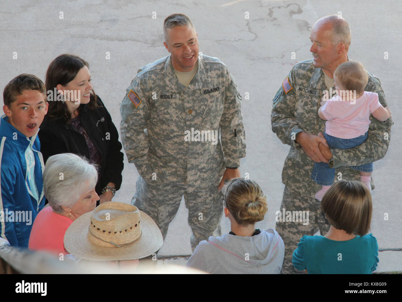 US army soldiers deployment departure, goodbye from friends and family ...