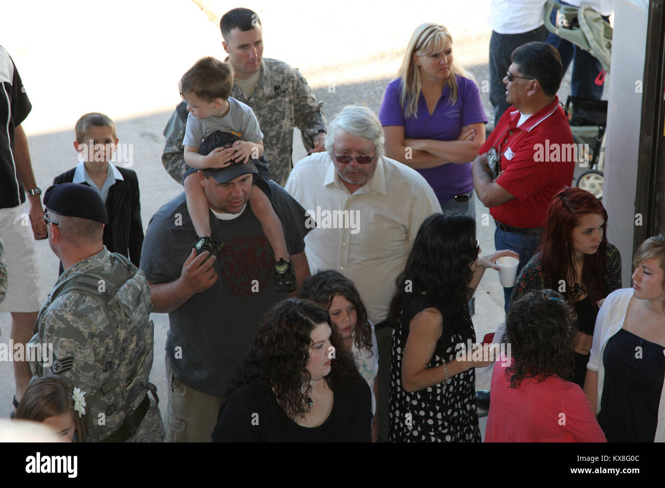 US army soldiers deployment departure, goodbye from friends and family ...