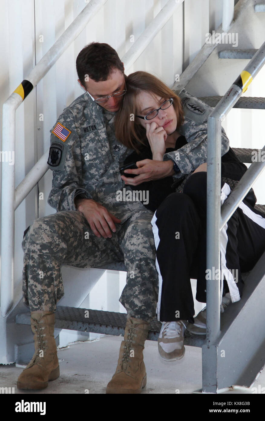US army soldiers deployment departure, goodbye from friends and family ...