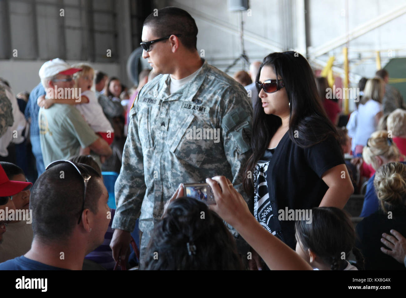 US army soldiers deployment departure, goodbye from friends and family ...
