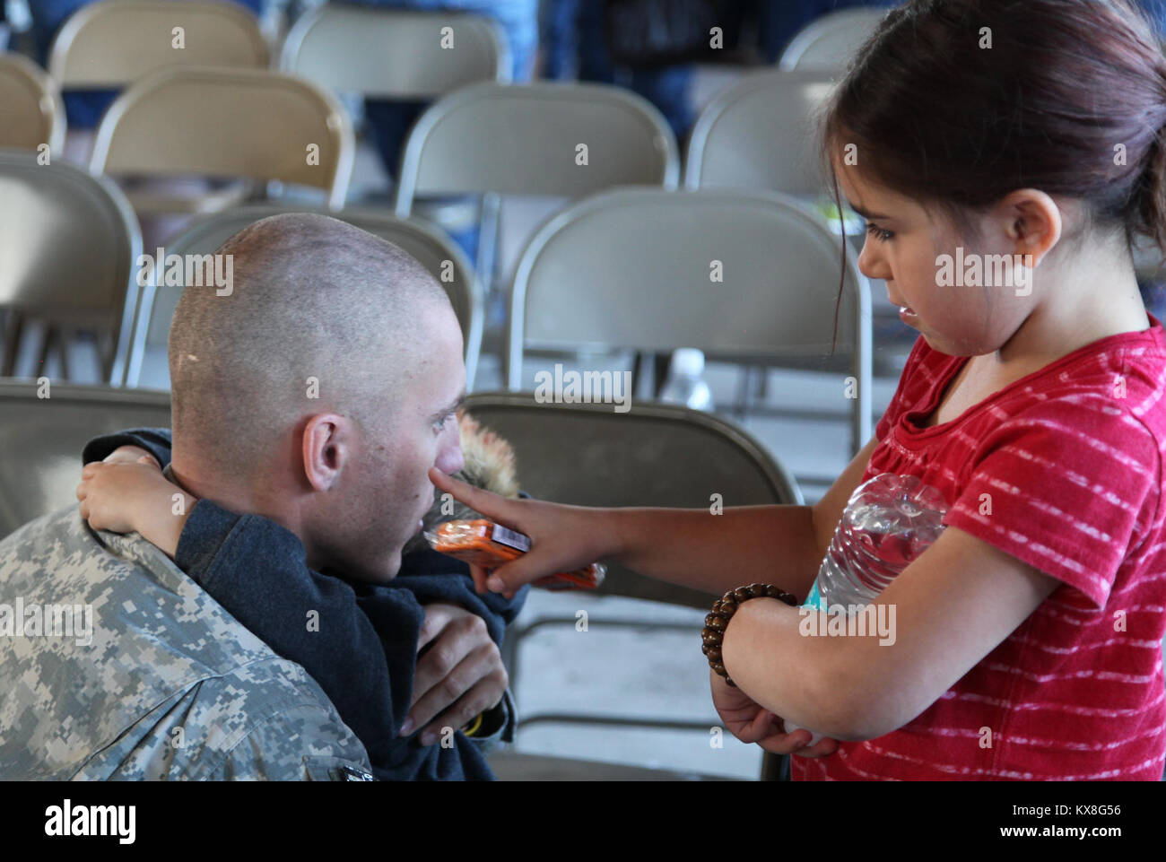US army soldiers deployment departure, goodbye from friends and family ...