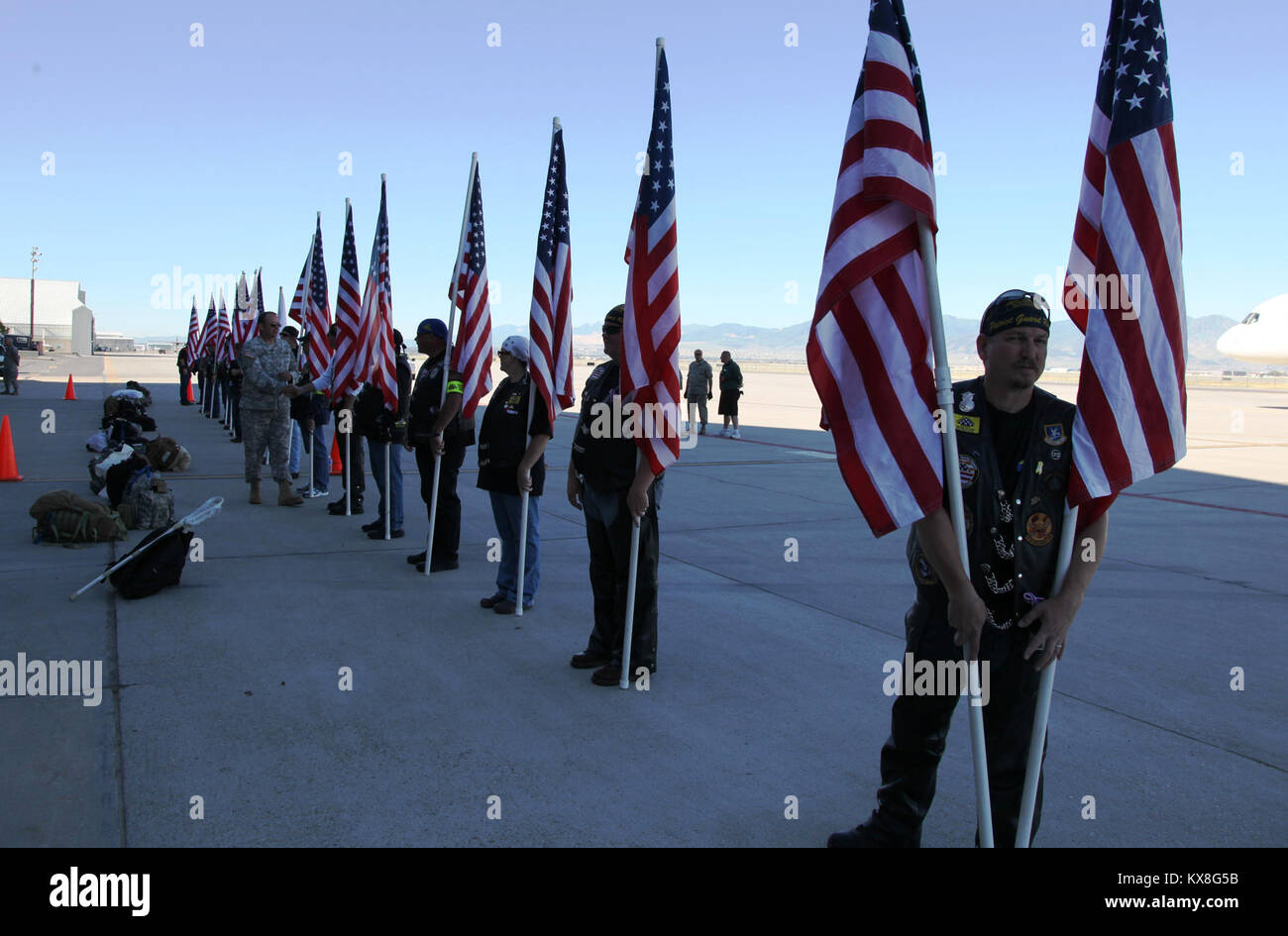 US army soldiers deployment departure, goodbye from friends and family ...