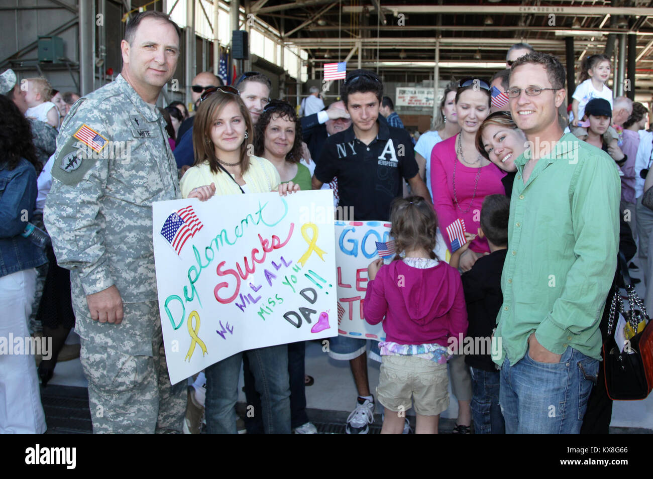 US army soldiers deployment departure, goodbye from friends and family ...