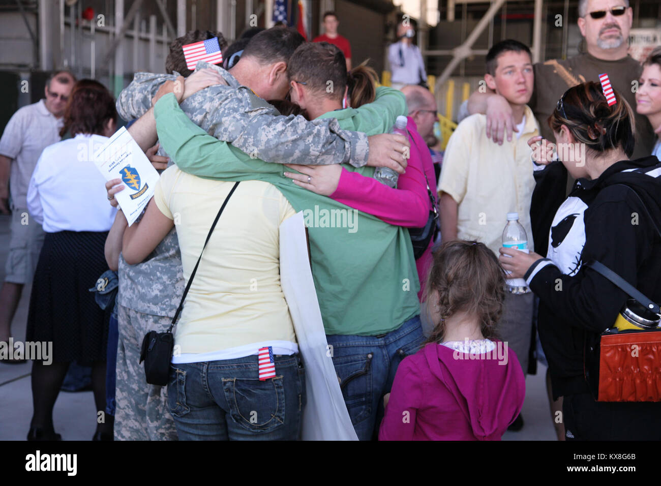 US army soldiers deployment departure, goodbye from friends and family ...