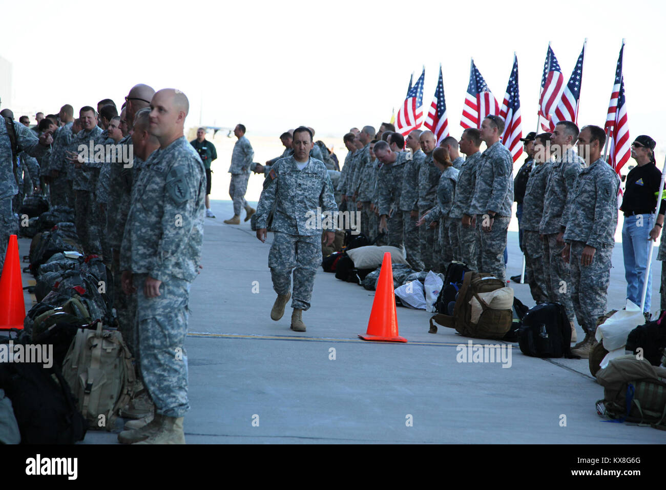 US army soldiers deployment departure, goodbye from friends and family ...