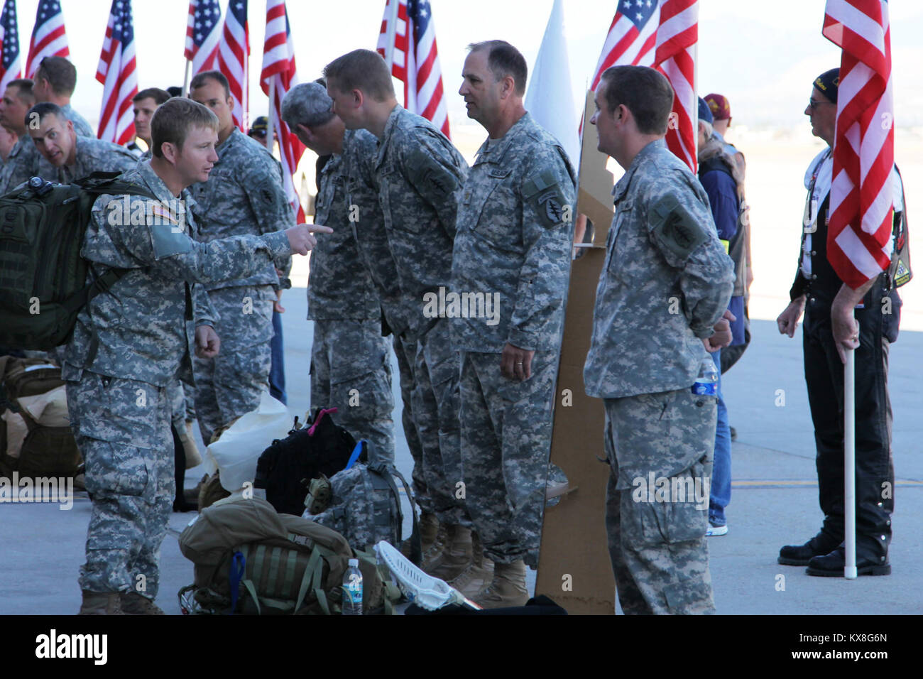 US army soldiers deployment departure, goodbye from friends and family ...