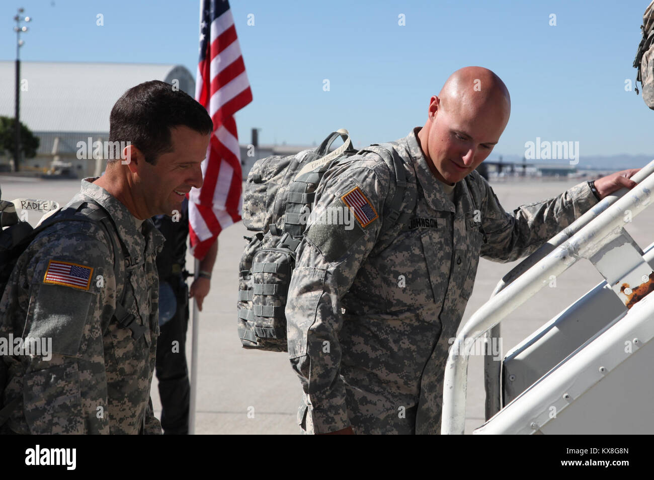 US army soldiers deployment departure, goodbye from friends and family ...