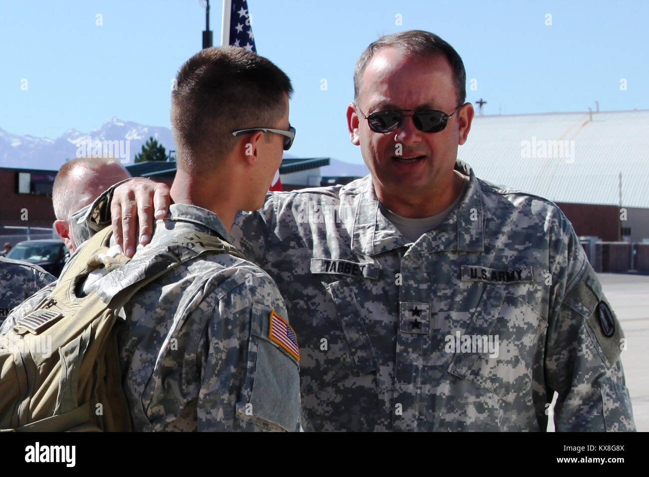US army soldiers deployment departure, goodbye from friends and family ...