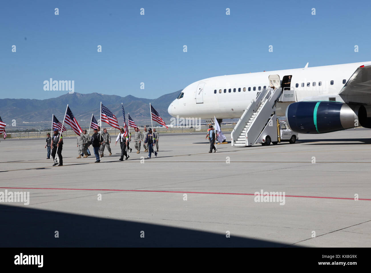 US army soldiers deployment departure, goodbye from friends and family ...