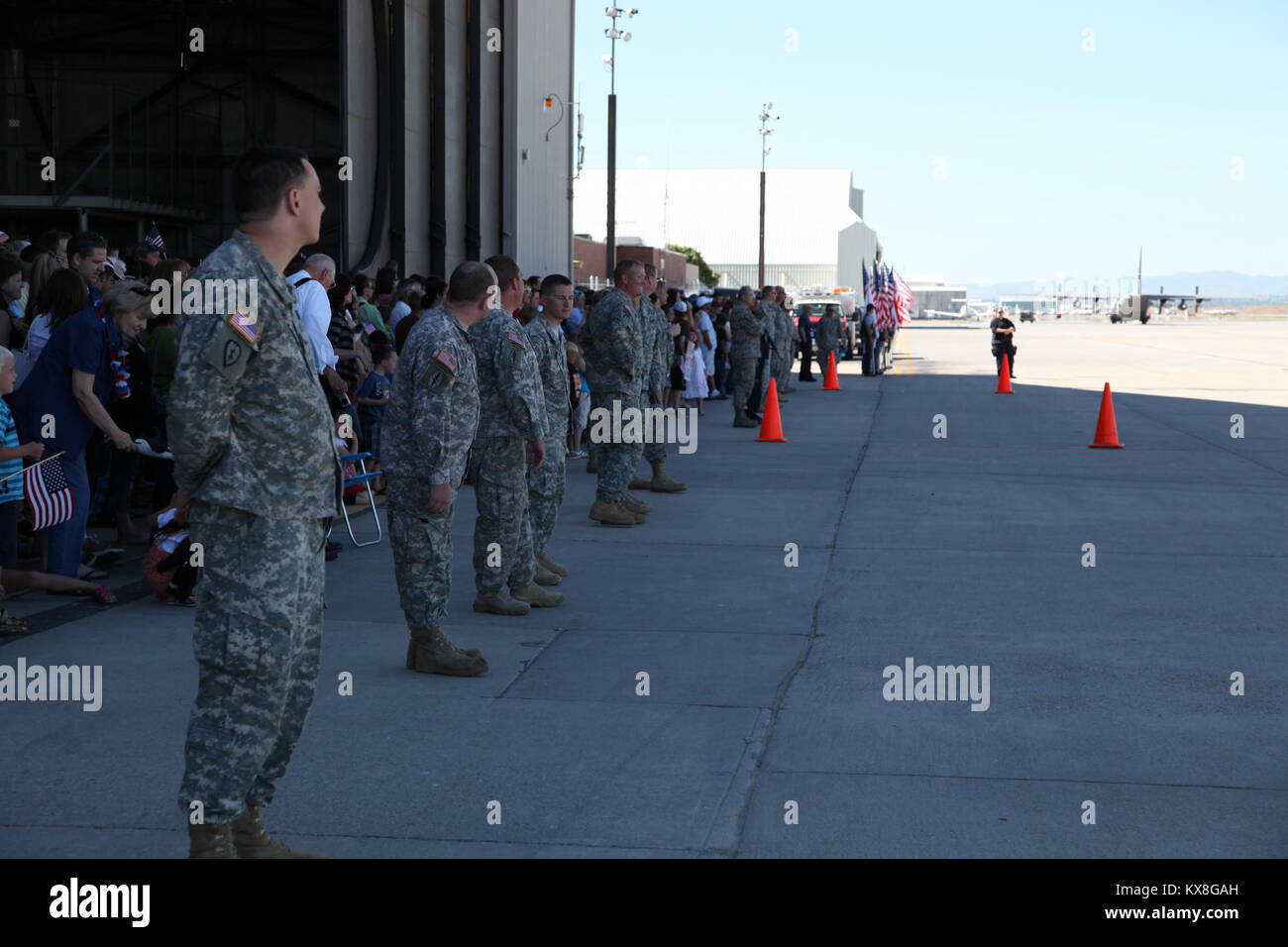 US army soldiers deployment departure, goodbye from friends and family ...