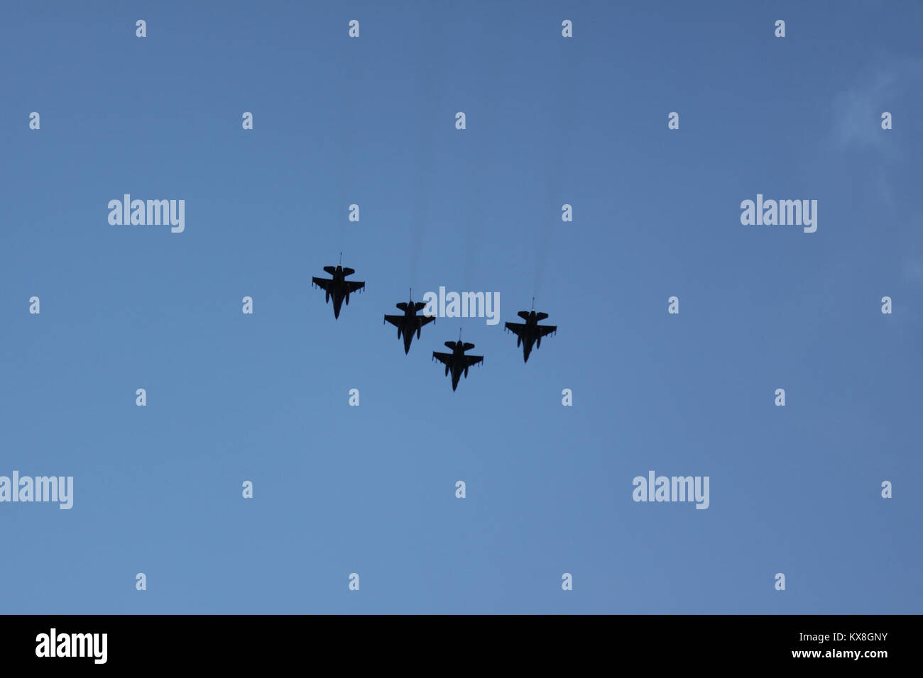 F18 jet aircraft fly past Stock Photo - Alamy
